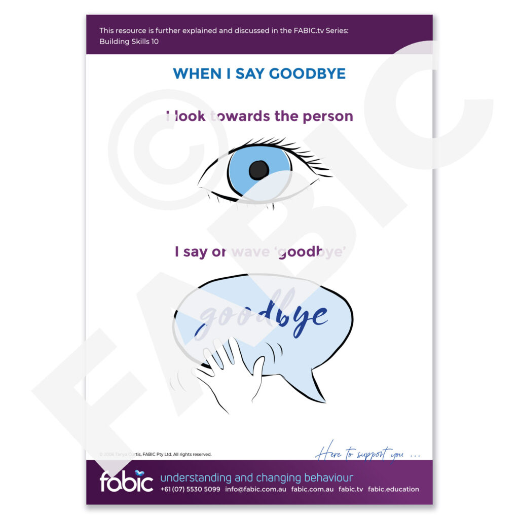 Poster 53 – When I Say Goodbye - FABIC | Behaviour Specialists