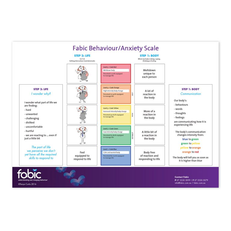 Behaviour/Anxiety Scale - A Visual Depiction - Fabic | Behaviour ...