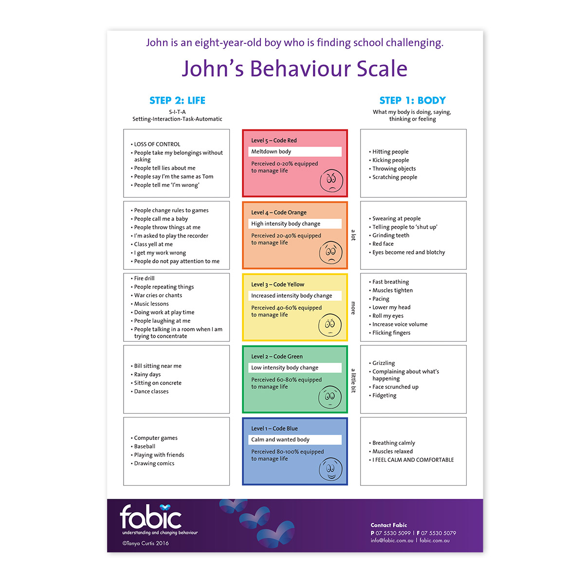 Behaviour Scale Example 1: John - FABIC | Behaviour Specialists
