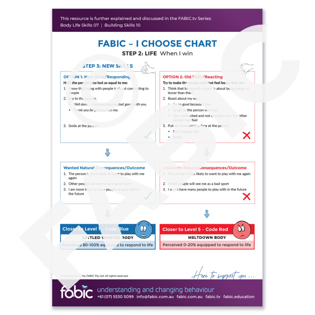 I CHOOSE CHART 28 – When I win - FABIC