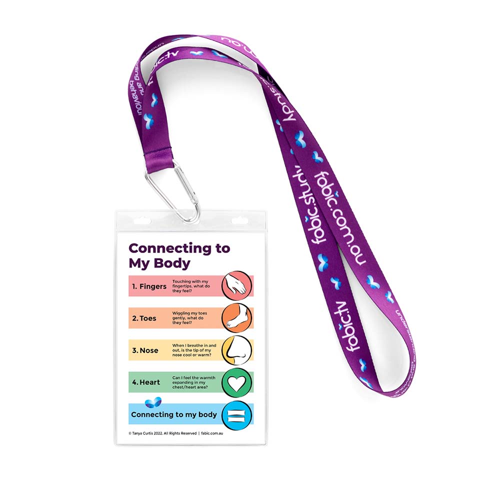 Communication Card with Lanyard - Fabic | Behaviour Specialists