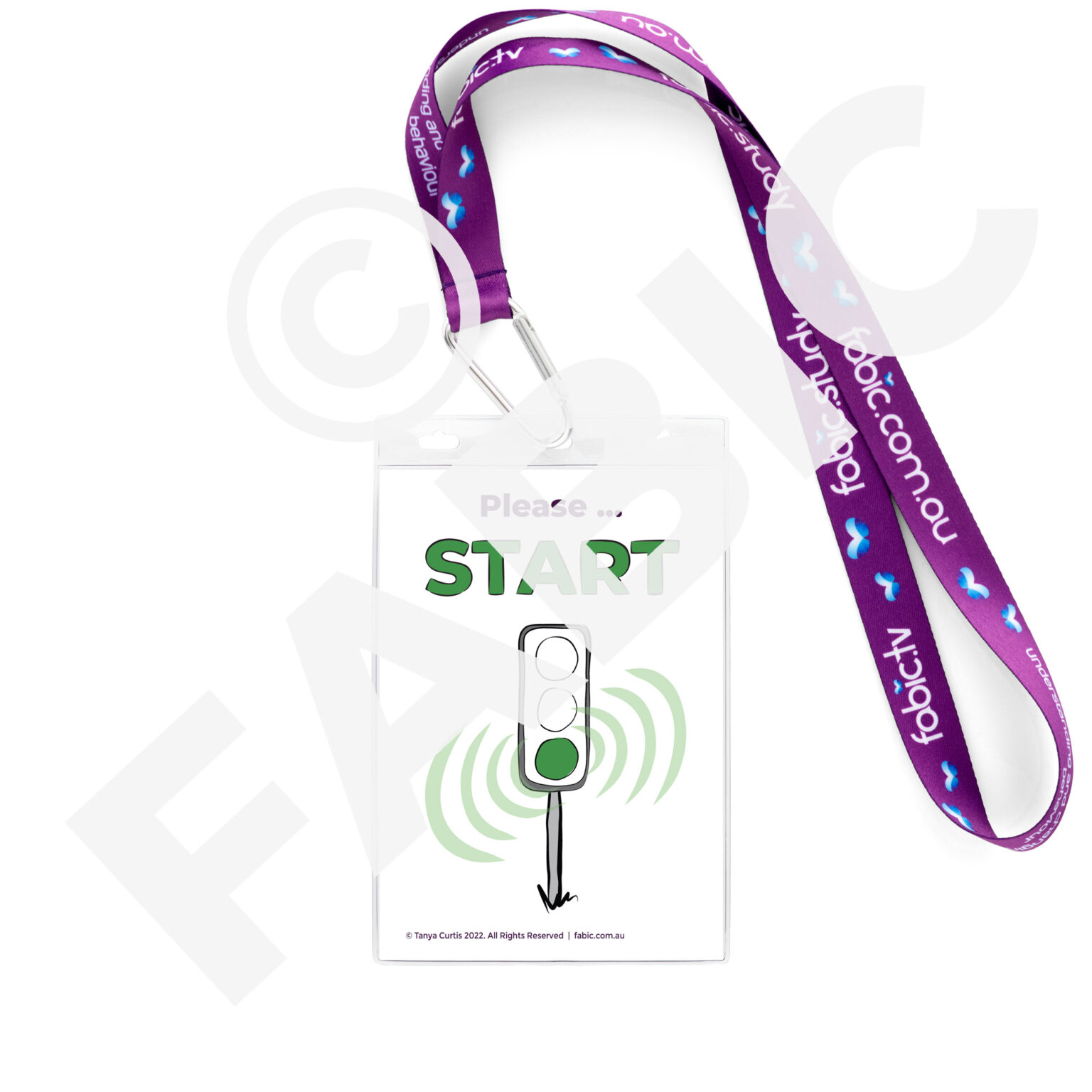 Communication Card with Lanyard - FABIC | Behaviour Specialists