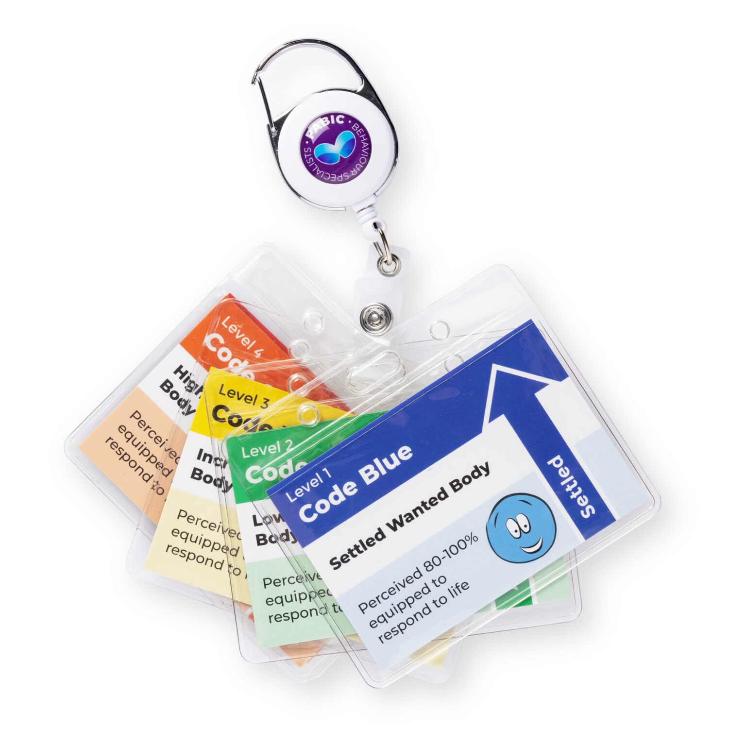 Behaviour Scale Faces on Retractable Key Ring - FABIC